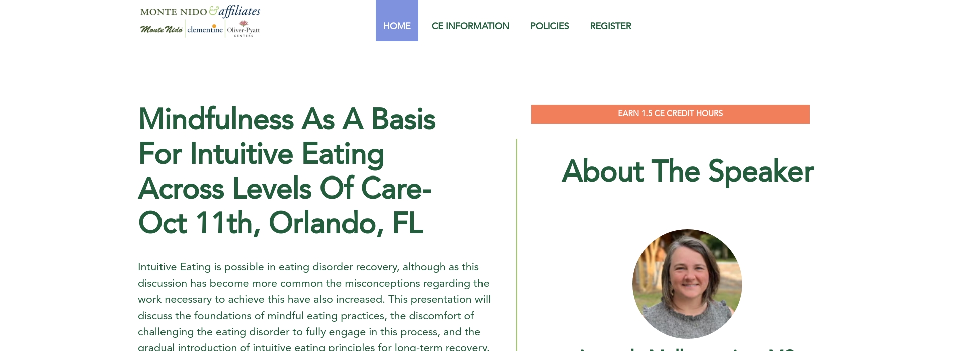 Mindfulness as a Basis for Intuitive Eating Across Levels of Care- Oct ...
